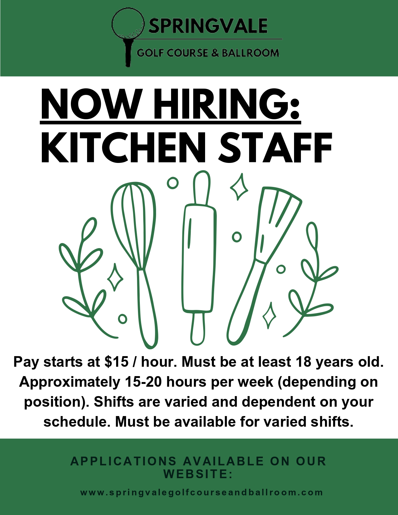 Welcome to Springvale Golf Course! - Springvale Golf Course